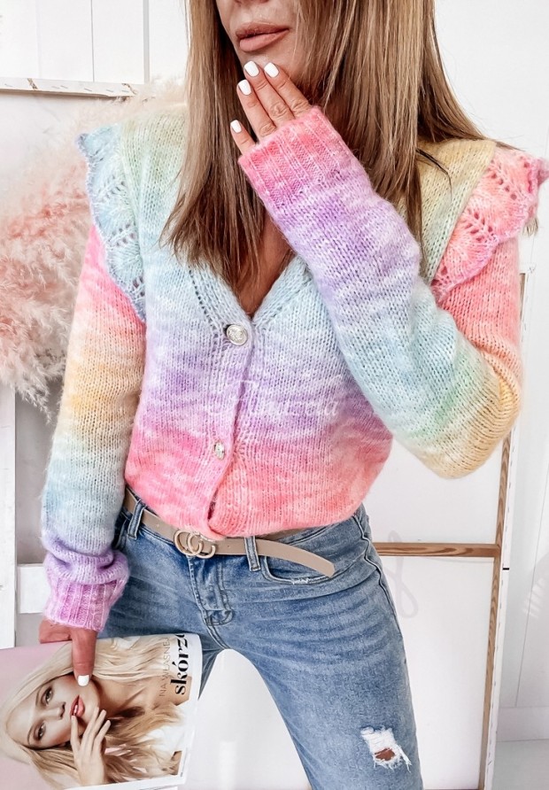 Sweter rozpinany damski, ciepłe swetry damskie rozpinane - Andżela