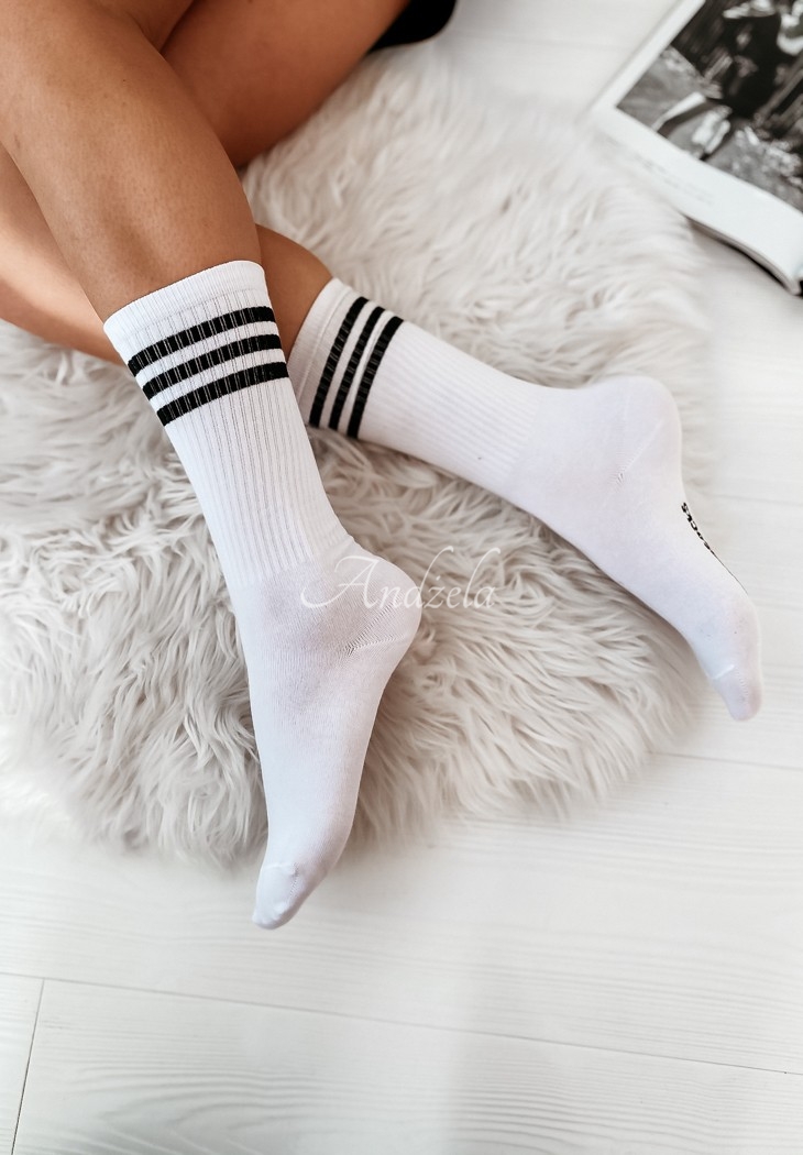 Crazy Long White Socks - Andżela Online Store