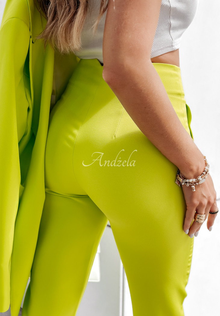 Elegant Trendsetter lime green pants - Andżela Online Store