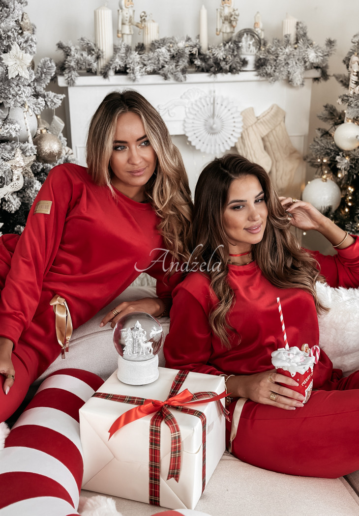 Velour set Now You Know red - Andżela Online Store