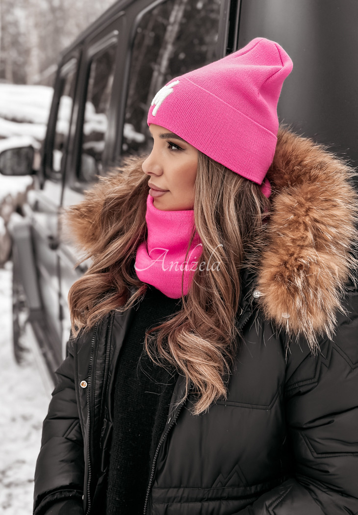 Ribbed chimney Good Morning pink - Andżela Online Store