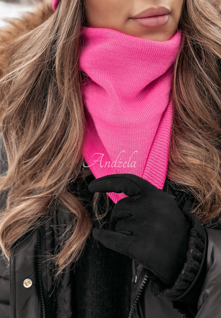 Ribbed chimney Good Morning pink - Andżela Online Store