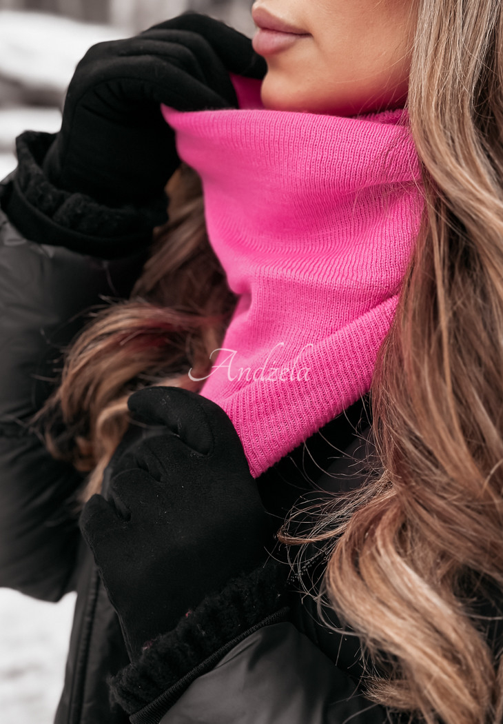Ribbed chimney Good Morning pink - Andżela Online Store