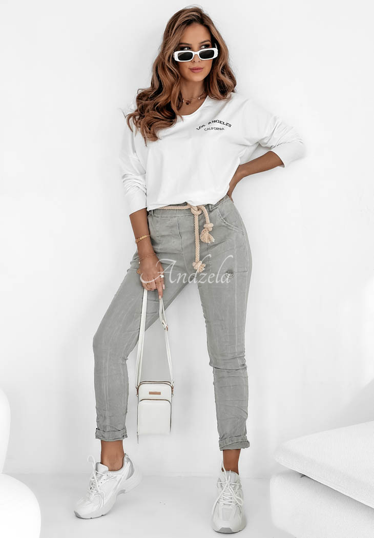 Los Angeles California word blouse white - Andżela Online Store