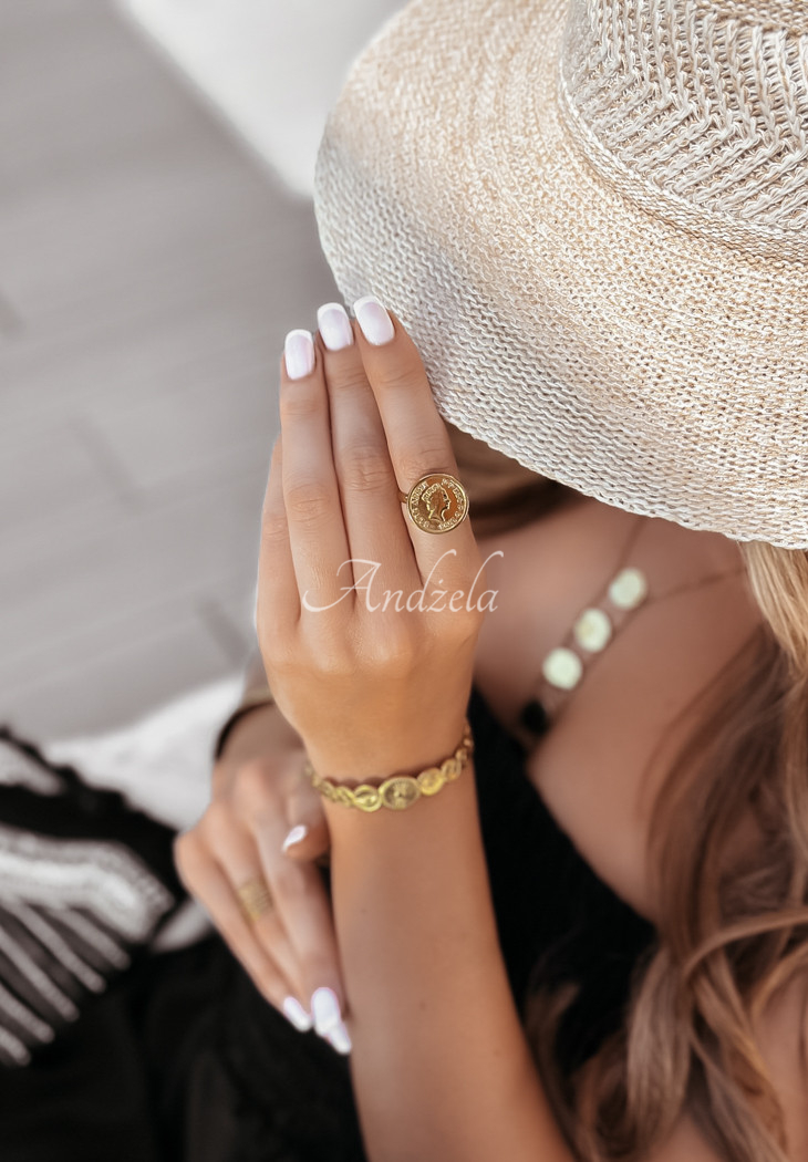 Mystical Gold Coin Ring - Andżela Online Store