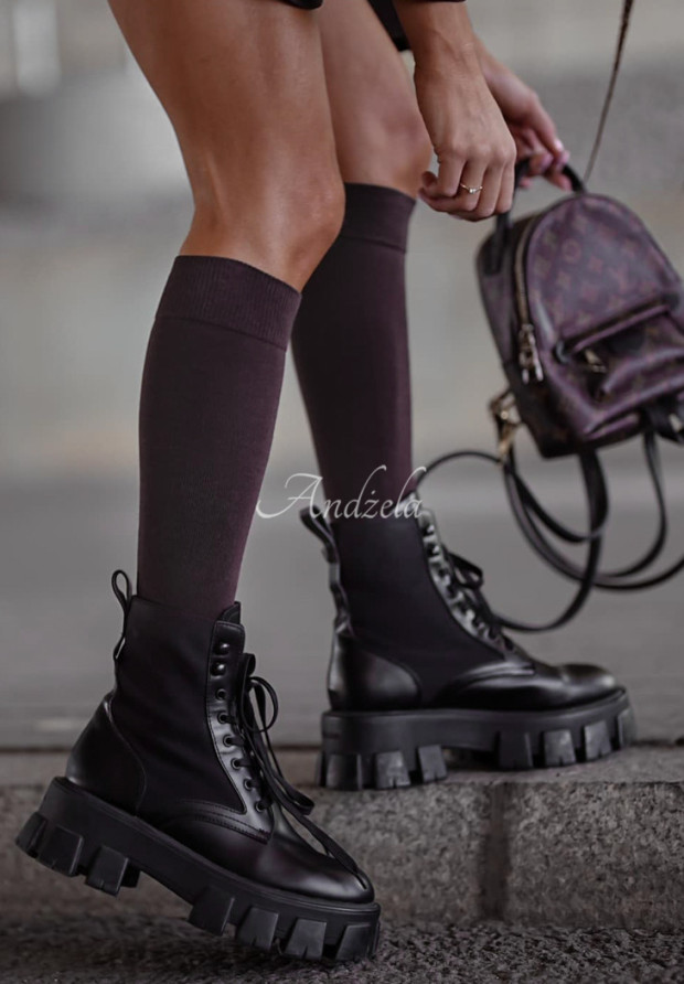 October Twilight chocolate knee socks - Andżela Online Store