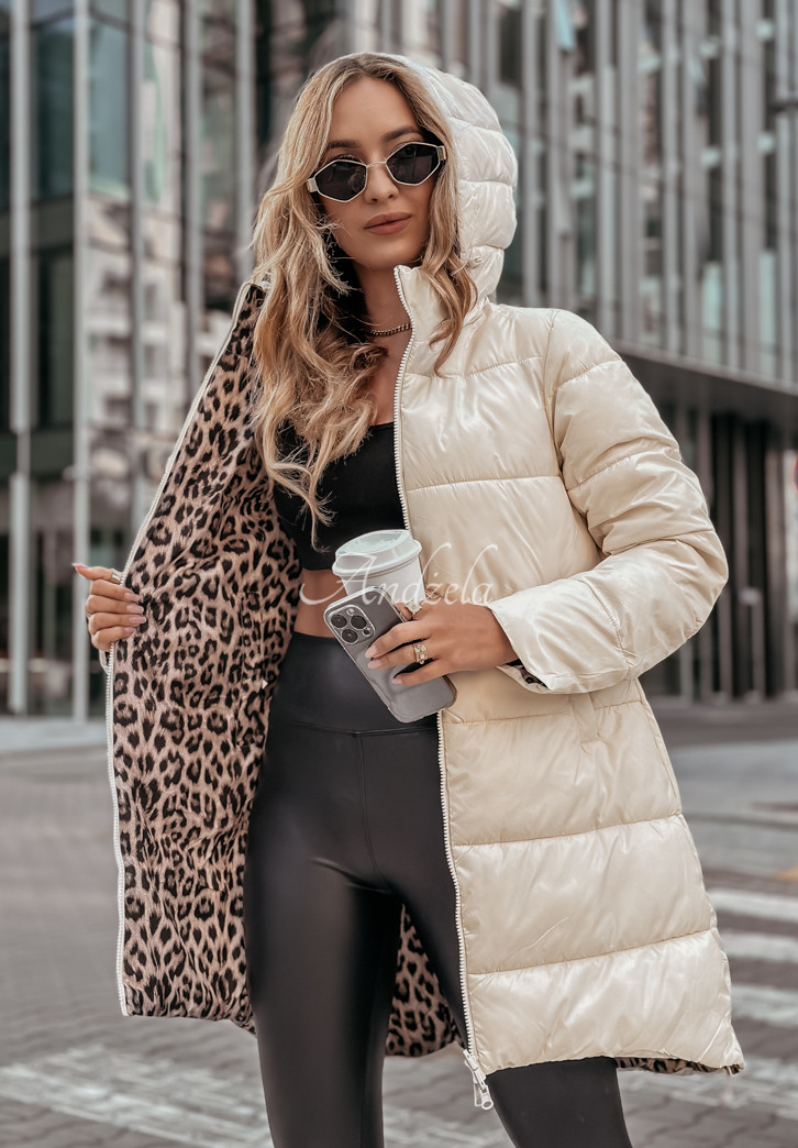 Season Of Change ecru double-sided hooded jacket - Andżela Online Store