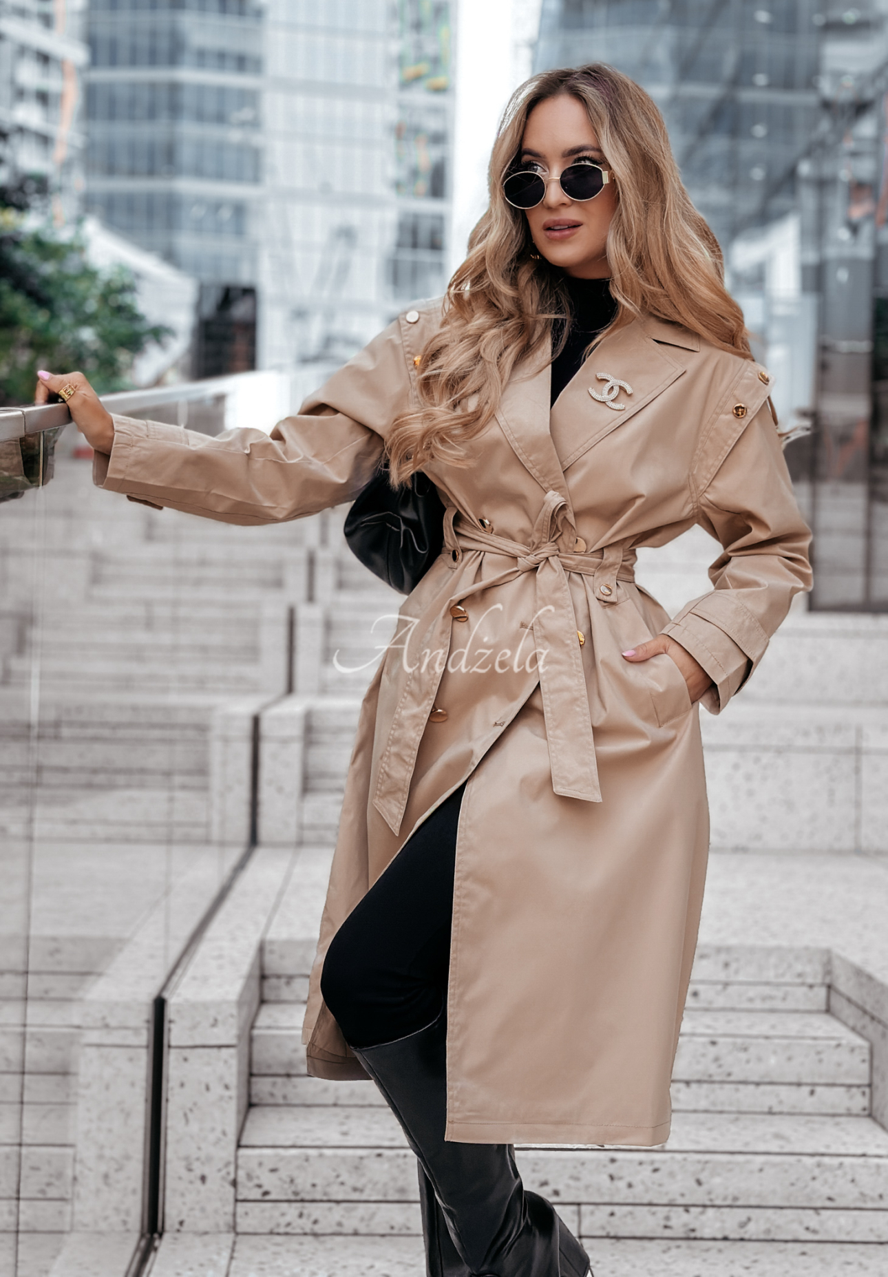 Women's trench coat, classic women's trench coats - Andżela